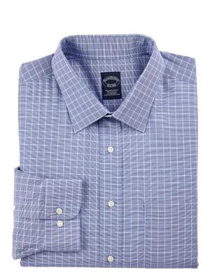 BROOKS BROTHERS Big & Tall Non-iron Windowpane Dress Shirt