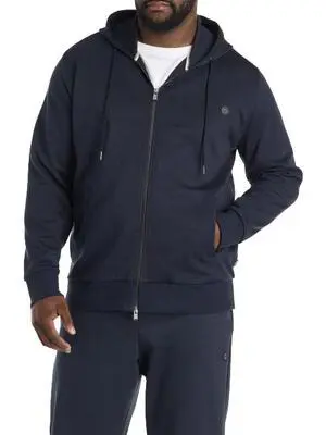 BOSS Big & Tall Front-zip Hooded Jacket - Dark Blue