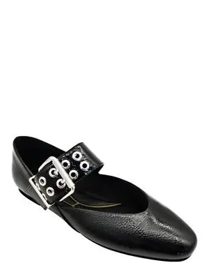KENNETH COLE Marcella Mary Jane Flat Black Patent