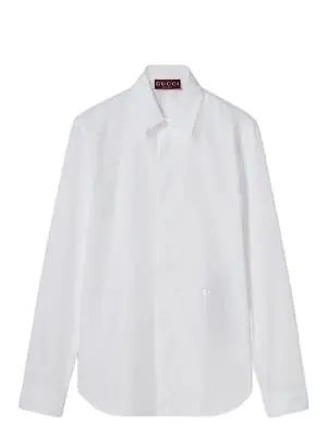 Gucci Piece Dyed Poplin Shirt - White