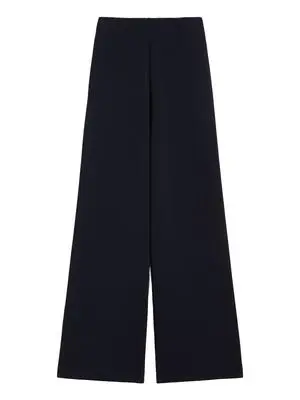 Max Mara Viscose Crêpe Knit Trousers - Ultramarine