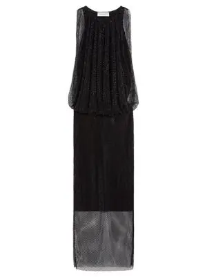Max Mara Sleeveless Jersey Dress With Crystals - Black