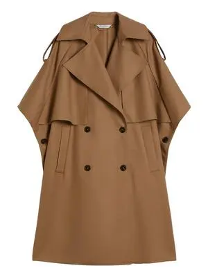 Max Mara Water-repellent Gabardine Midi Cloak - Colonial