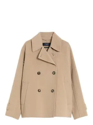 Max Mara Double-breasted Wool-blend Pea Coat - Camel