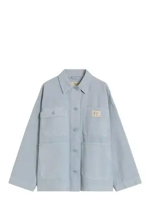 Max Mara Cotton Canvas Workwear Jacket - Light Blue