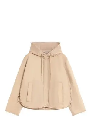 Max Mara Padded Hooded Canvas Jacket - Beige