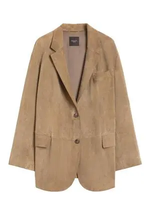 MAX MARA Single-Breasted Suede Blazer