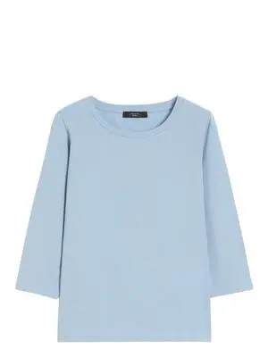 Max Mara Stretch Cotton T-shirt - Light Blue