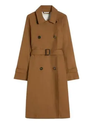 Max Mara Double-breasted Water-repellent Twill Trench Coat - Tobacco