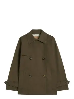 Max Mara Double-breasted Cotton Trench Coat - Green