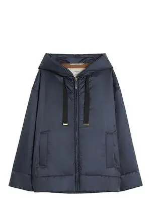 Max Mara Padded Hooded Canvas Jacket - Midnightblue