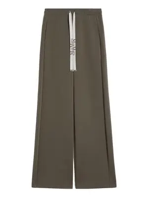 Max Mara Wide-leg Cotton Jersey Trousers - Kaki