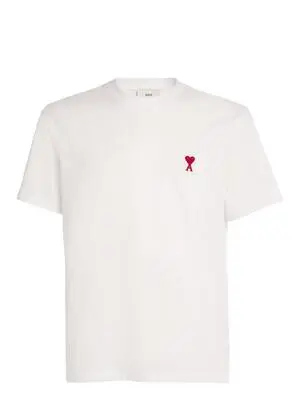 Ami Cotton De Coeur T-shirt - White