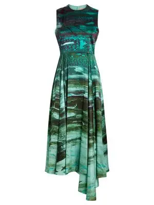 ROKSANDA Tera Printed Silk Midi Dress - Multicoloured 1