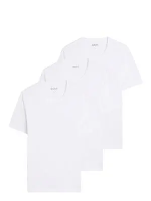 BOSS Classic Logo-embroidered Cotton T-shirt - White