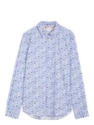 Paul Smith Patterned Tailored Fit Stretch-cotton Shirt - White