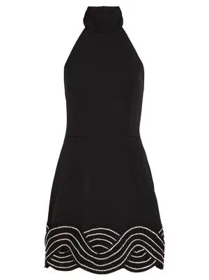 Rebecca Vallance Bellatrix Crystal-embellished Crepe Mini Dress - Black