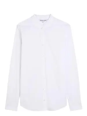 Veronica Beard Bays Frill Cotton-blend Poplin Shirt - White