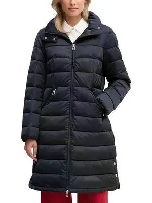 JOOP! Padded Coat With High Neck And Hood - Blue