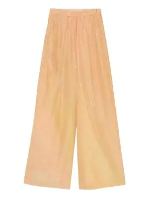 FORTE_FORTE Glitter-detailed Palazzo Pants - Orange
