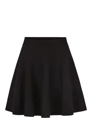 Nina Ricci Skater Trimmed-knit Mini Skirt - Black