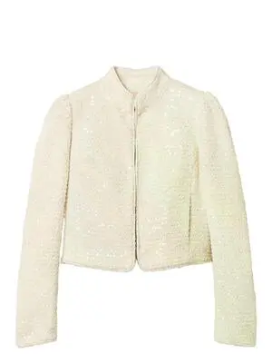 TWINSET Bouclé Sequin Jacket - Neutrals