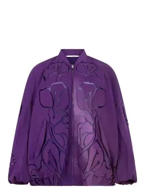 Valentino Garavani Floral Bomber Jacket - Purple