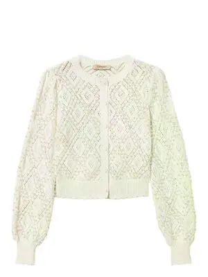 TWINSET Diamond-pattern Cardigan - White