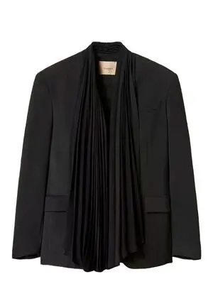 TWINSET Sash-collar Crepe Blazer - Black