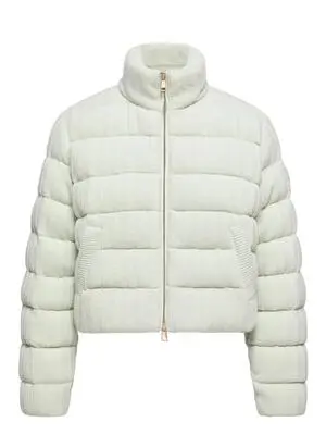 Moncler Wool & Cashmere Blend Padded Cardigan - Green