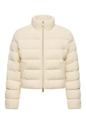 Moncler Wool & Cashmere Blend Padded Cardigan - White