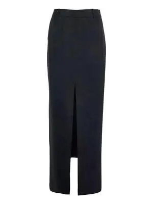 TOM FORD Maxi Skirt With Button And Slit Detailing - Black