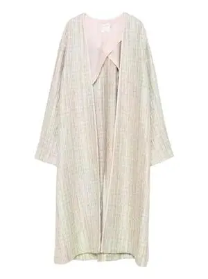 FORTE_FORTE Striped Long Coat - Neutrals