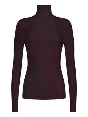 Wolford Ribbed Turtleneck Sweater - Purple