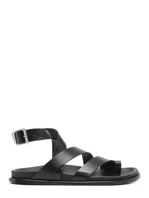 ALOHAS Tide Toe Strap Sandals - Black