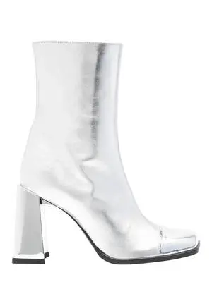 CAREL Moon 90mm Leather Ankle Boots - Silver