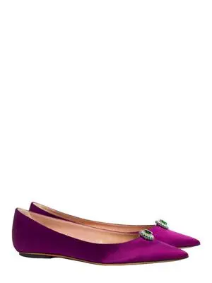 Alberta Ferretti Pointed-toe Ballet Flats - Purple