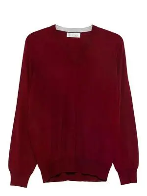 Brunello Cucinelli V-neck Top - Red