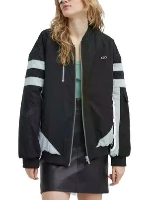 RÉSUMÉ Striped Embroidered Jacket - Black