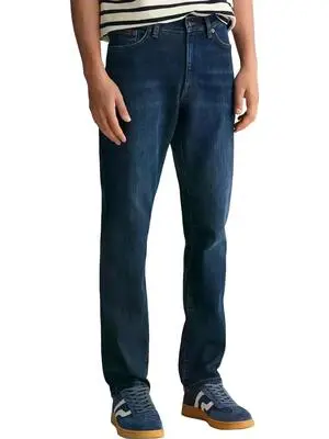 Gant Five-pocket Straight Leg Jeans - Blue