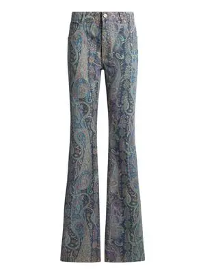 ETRO Floral Paisley-Motif Flared Jeans