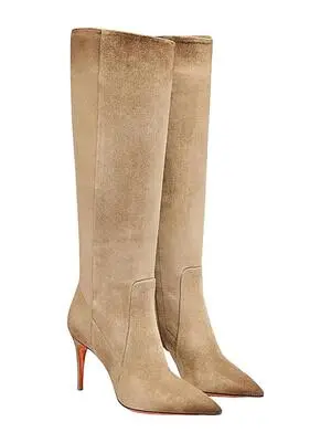 Santoni Suede High-heel Boots - Rust/copper