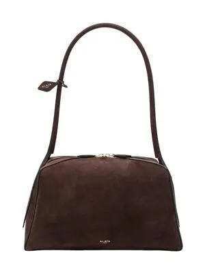 Alaïa Le Bouledogue Nubuck Shoulder Bag - Brown