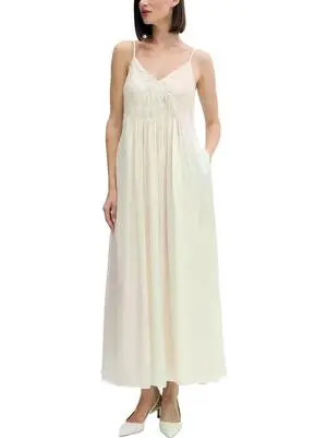 PEDRO DEL HIERRO V-neck Maxi Dress - Neutrals