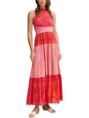 PEDRO DEL HIERRO Sleeveless Maxi Dress - Red
