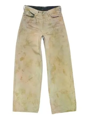 Acne Studios Logo-patch Denim Trousers - Neutrals
