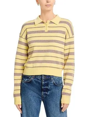 WAYF Carter Stripe Sweater - Yellow Stripe