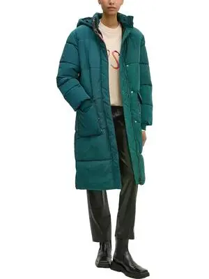 Paul Smith Hooded Quilted Coat - Green