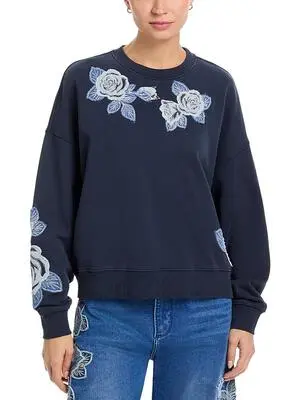 DRIFTWOOD Embroidered Crewneck Sweatshirt - Navy