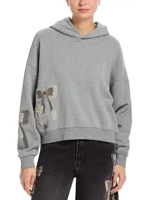 DRIFTWOOD Bow Appliqué Hoodie - Grey